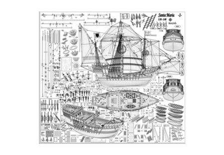 Modellino Santa Maria - Model Ship Kits Shop By Maris Stella