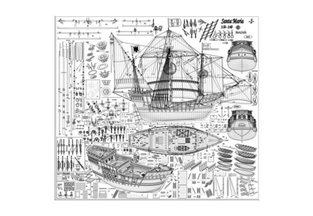 Modellino Santa Maria - Model Ship Kits Shop By Maris Stella