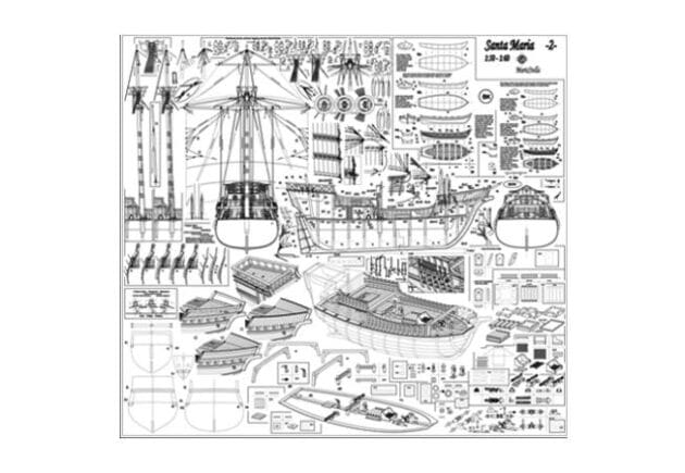 Modellino Santa Maria - Model Ship Kits Shop By Maris Stella