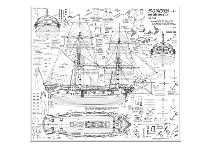 HMS Ontario Model Ship Kit – 1:48 Premium Wooden Model - Model Ship ...