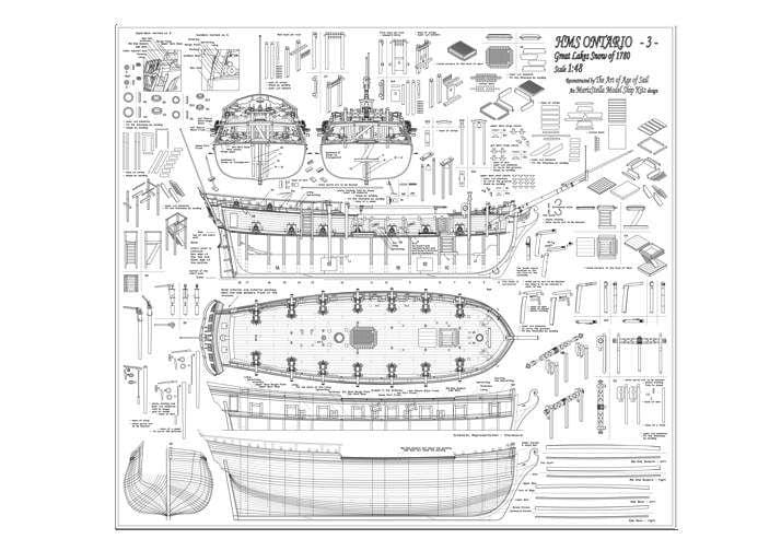 HMS Ontario Model Ship Kit – 1:48 Premium Wooden Model - Model Ship ...
